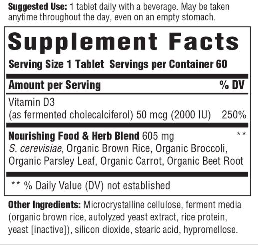 Megafoods Vitamin D-3, 2000 Iu | Village Green Apothecary